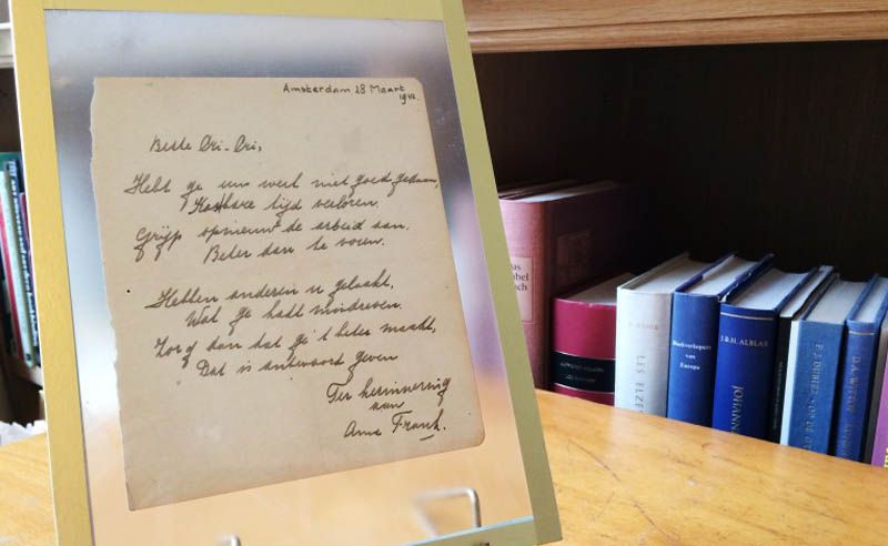 Rare handwritten Anne Frank poem fetches RM650,000 at Dutch auction ...