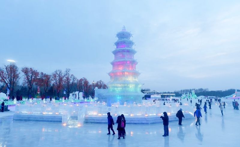 Chinese ice festival opens to ice palaces and sub-zero swimming ...