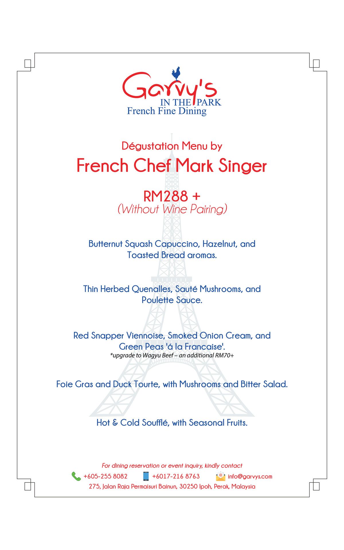 Michelin-Starred Chef Mark Singer Graces Garvy's French Fine Dining In ...