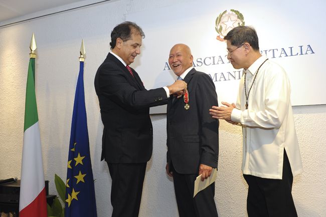 Ernest de Leon Escaler Receives the Order of the Star of Italy | Tatler ...