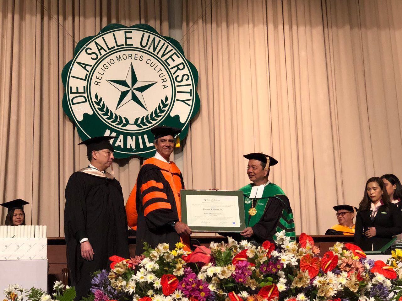 Enrique Razon, Jr, receives honorary doctorate from DLSU | Tatler Asia