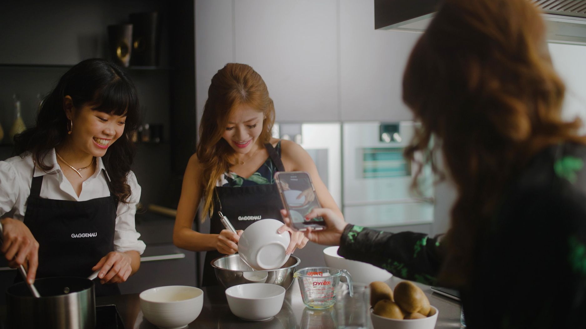 Cheryl Cheong, Samantha Tay and Liyann Seet in a Gaggenau Kitchen ...