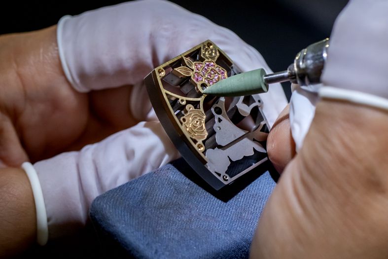 The Bold and Feminine Franck Muller Vanguard Rose Skeleton | Tatler Asia