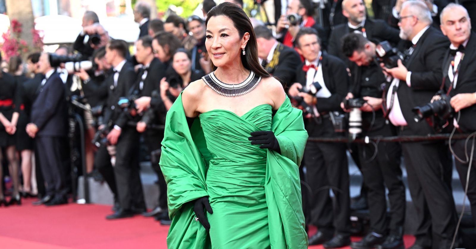 Michelle Yeoh wore opera gloves to the Cannes Film Festival for the ...