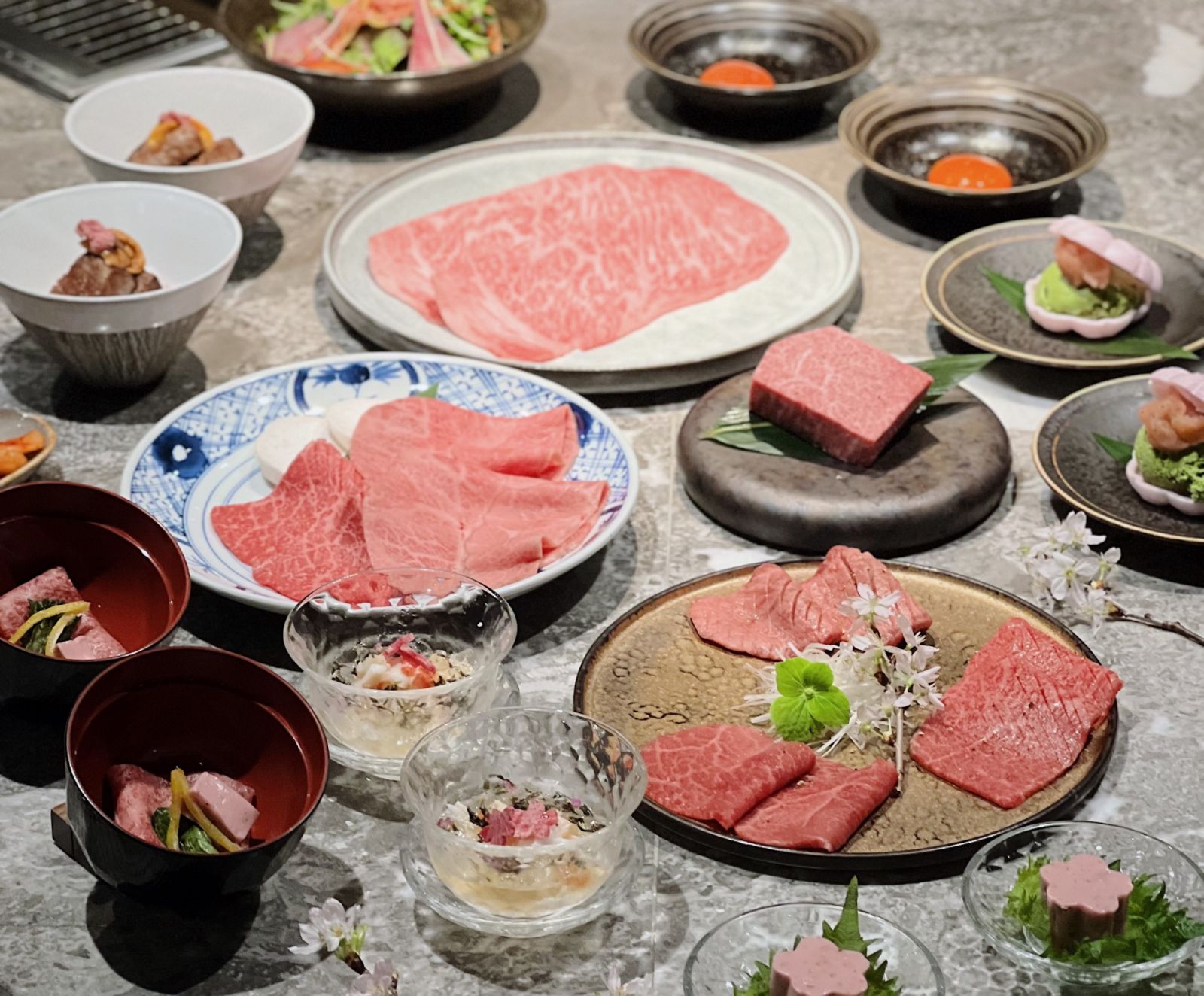 A special sakura omakase at Yakiniku Ushio | Tatler Asia