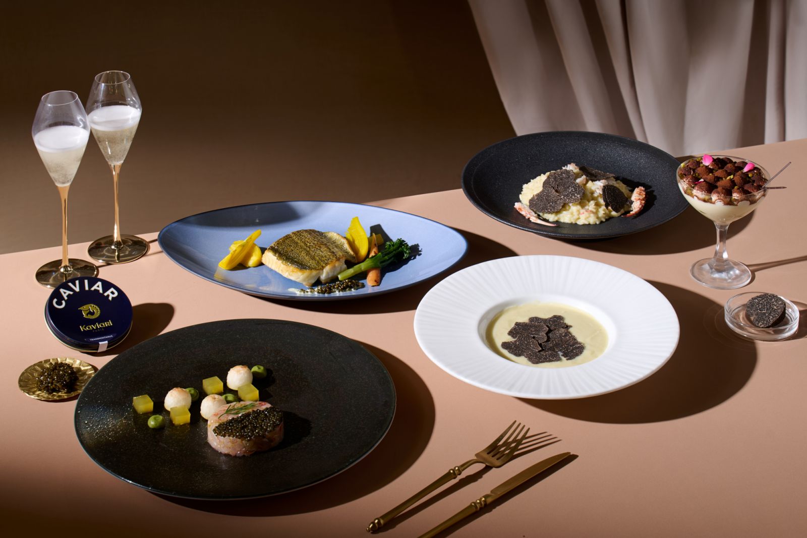 Indulge in the exquisite caviar and black winter truffle dinner menu at ...