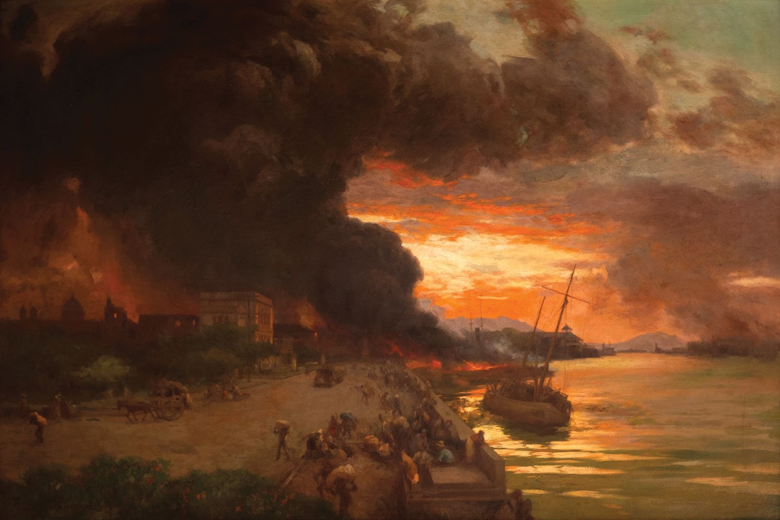 Fernando Amorsolo’s ‘The Burning of Manila’ at the León Gallery’s Spectacular Mid-Year Auction ...