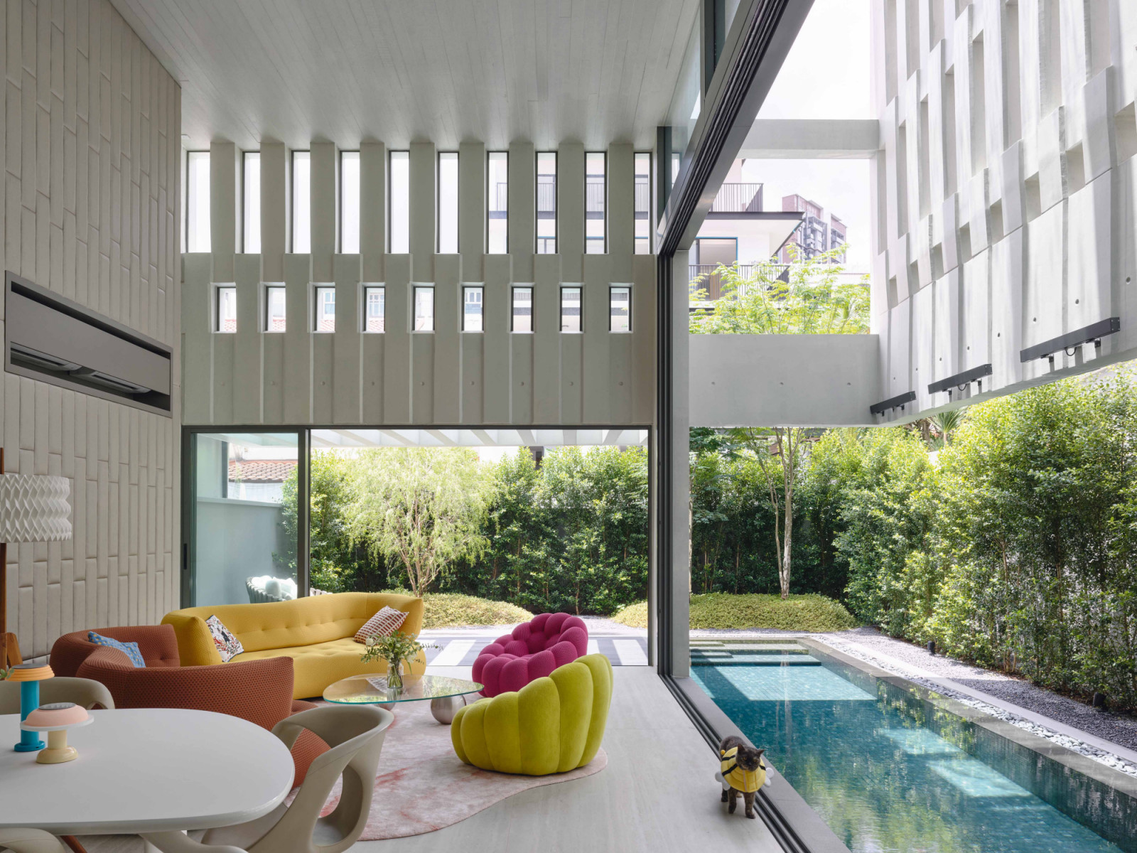 Roche Bobois furniture at Hyla Architects’ Clementi terrace house ...